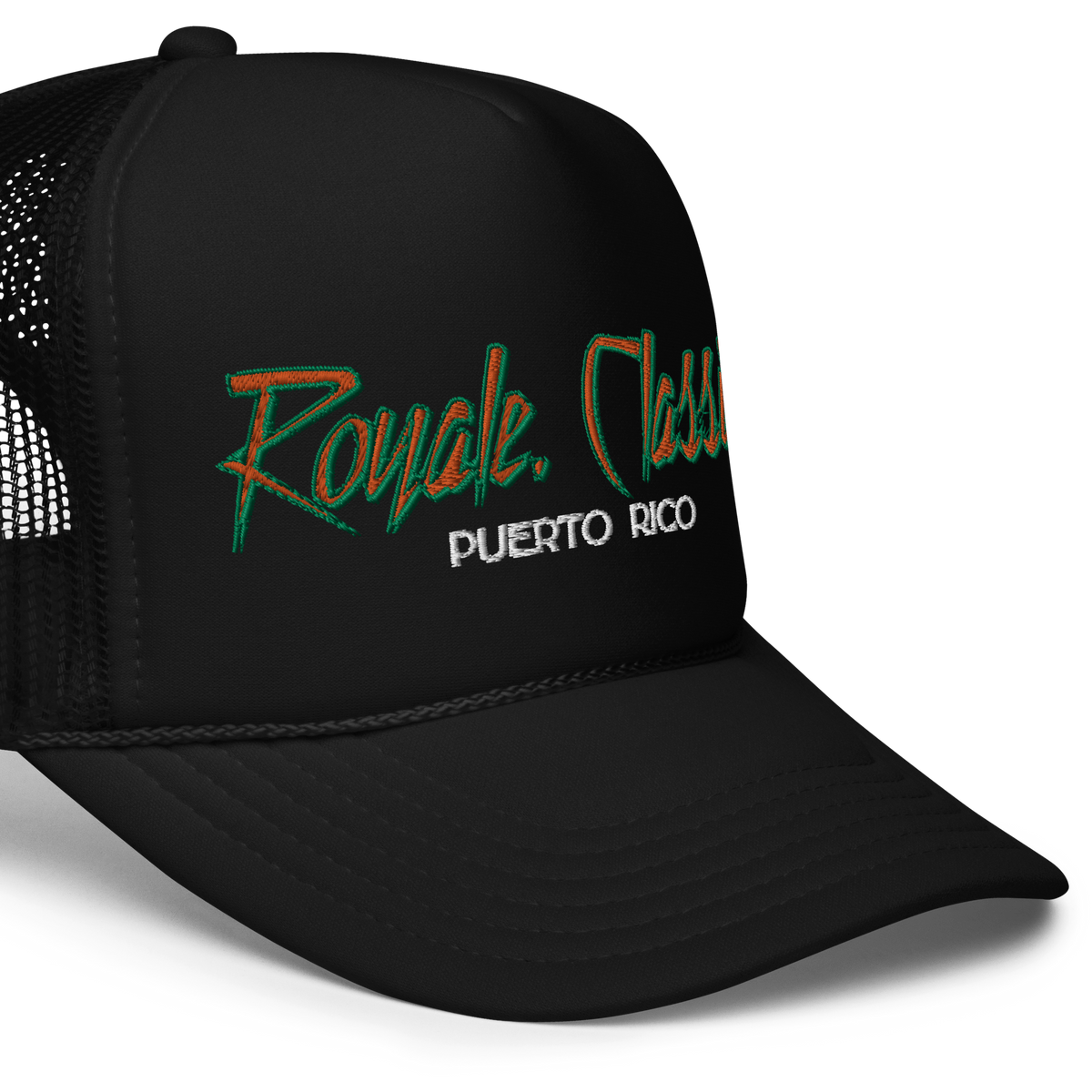 ROYALE. Foam Puerto Rico Trucker Cap - ORANGE/GREEN – ROYALE. classics
